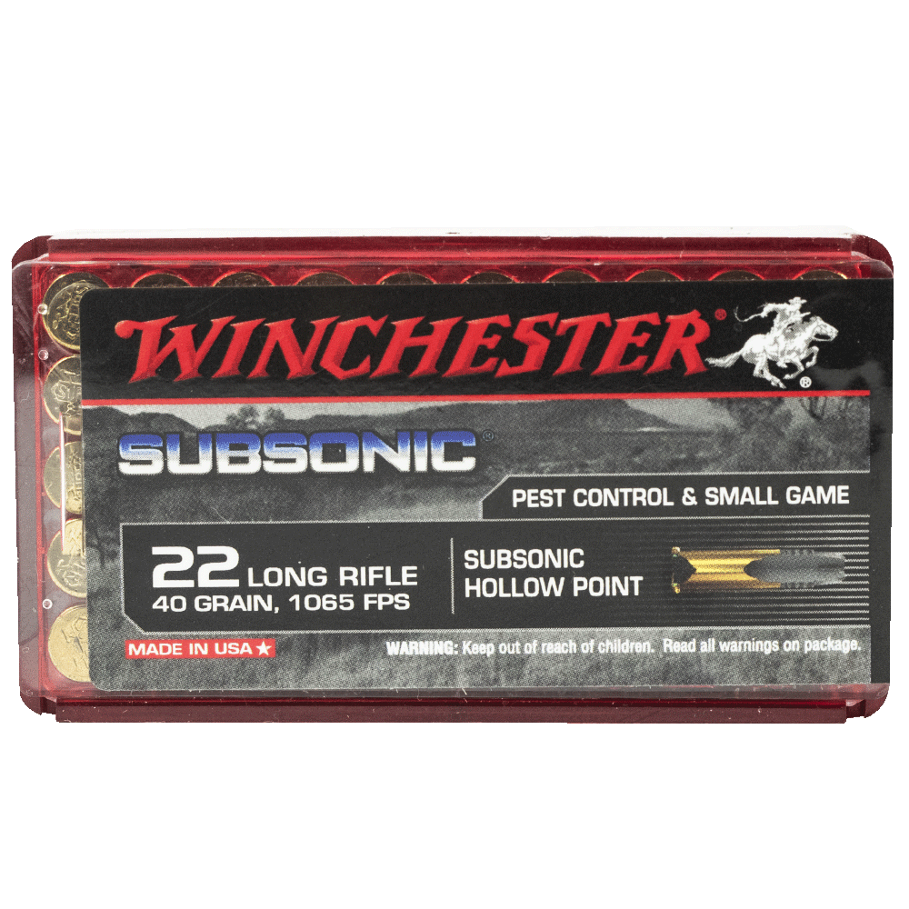 Winchester Subsonic 22LR 40gr HP – Magnum Sports
