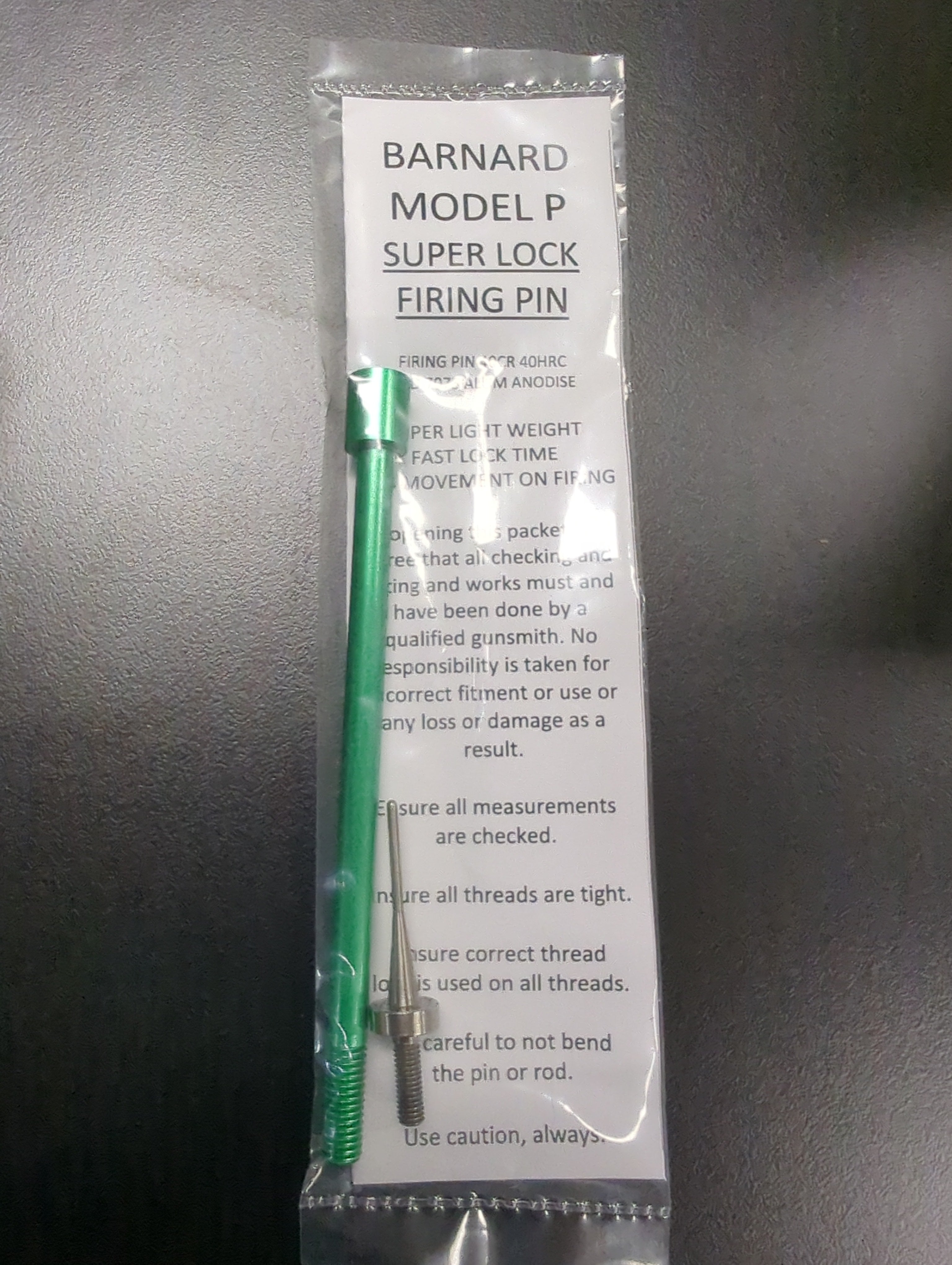 Barnard Model P Super Lock Firing Pin – Magnum Sports